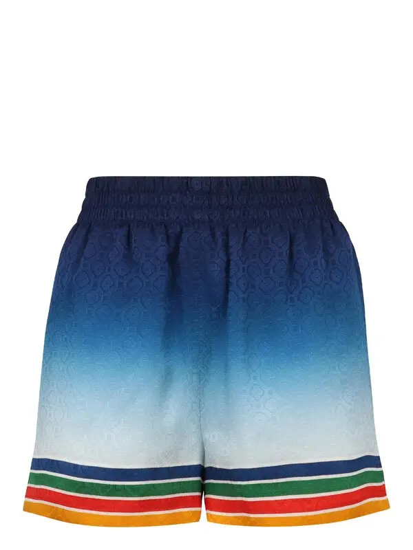 Casablanca Elastic Waist Shorts - Blue