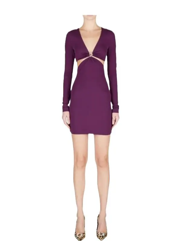 Dsquared2 Long Sleeve Cut-out Mini Dress - Red