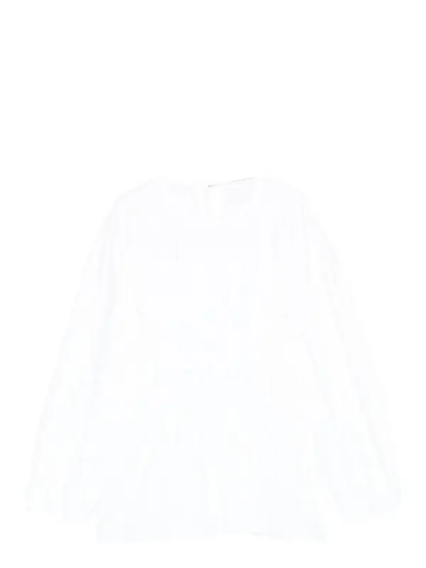 Cecilie Bahnsen Smocked Peplum Top - White