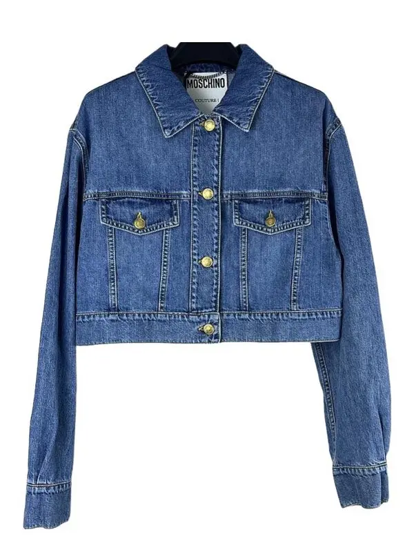 Moschino Long-sleeved Denim Coat - Blue