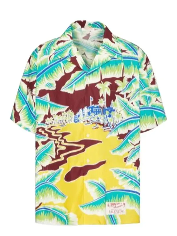 Valentino Garavani Tropical-print Short-sleeve Shirt - Multicolor