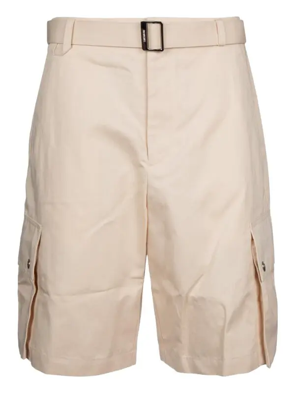 Jacquemus Belted Over-the-knee Cargo Shorts - Nude
