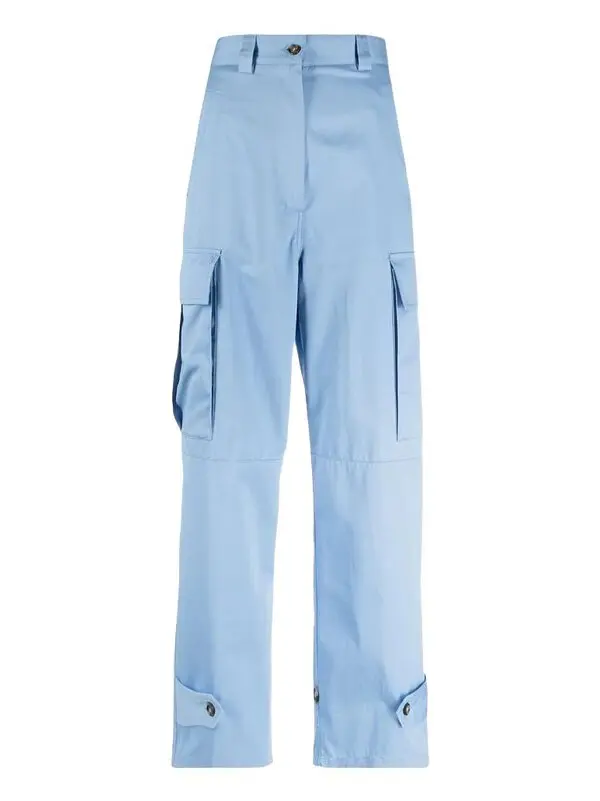 MSGM Cargo Pants With Pocket Detail - Blue