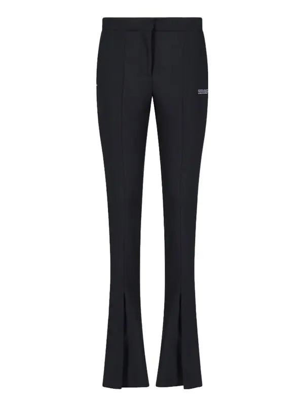 Off-White Logo Printed Tailored Trousers - Black