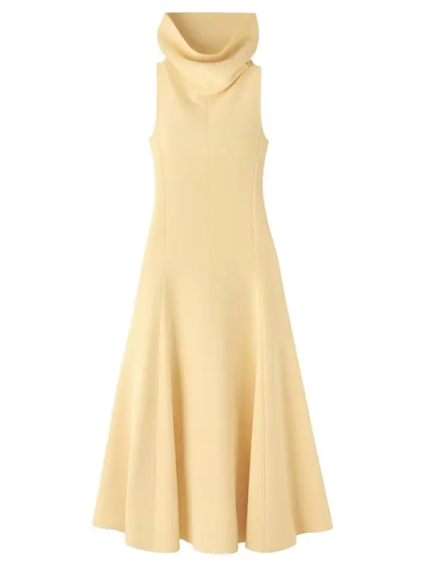 Jacquemus Cowl Neck Sleeveless Dress - Light Yellow