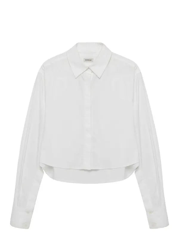 Simkhai Renata Cropped Shirt - White
