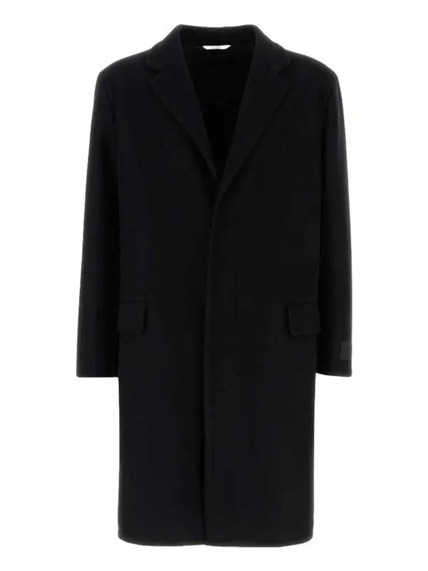 Valentino Garavani Single-breasted Long-sleeved Coat - Black