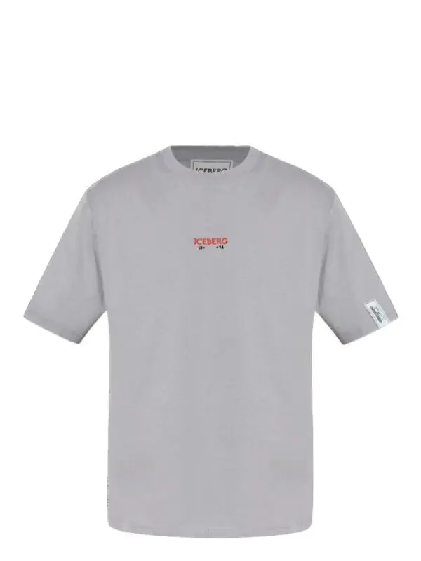 Iceberg Round-neck Logo T-shirt - Gray