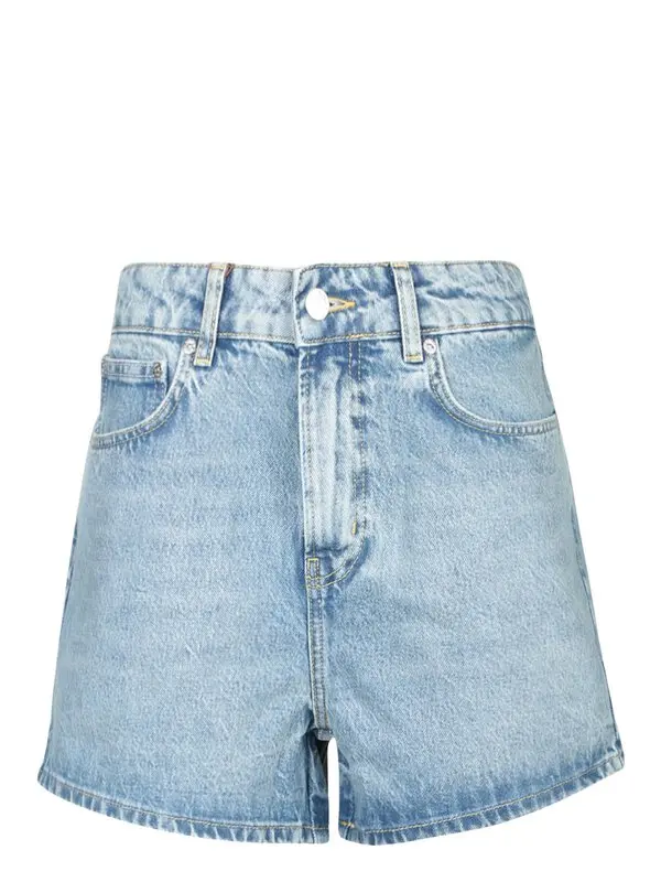 Moschino Patch Denim Shorts - Blue