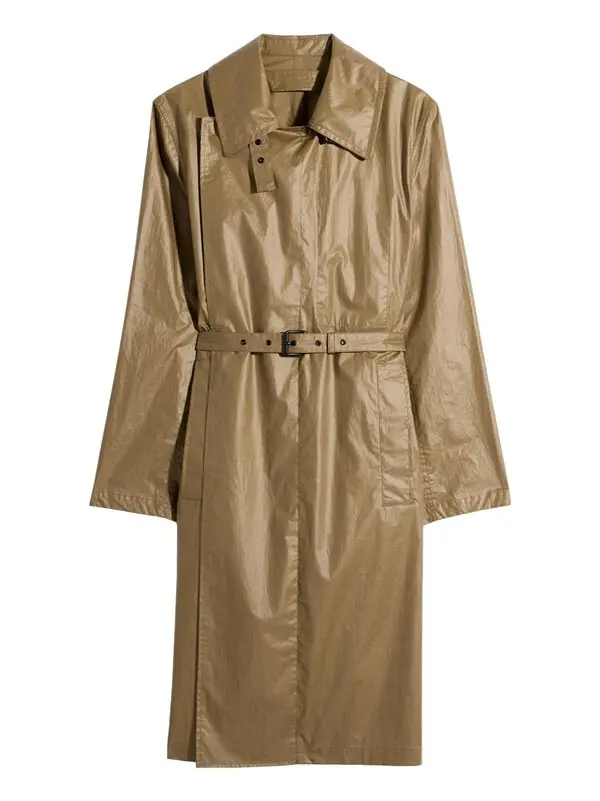 LEMAIRE Water Repellent Belted Wrap Coat - Khaki