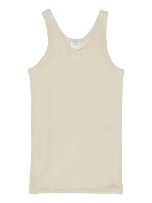 LEMAIRE Ribbed Sleeveless Off-the-shoulder Top - Nude
