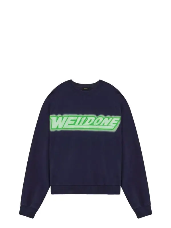 We11Done Logo Print Sweatshirt - Black