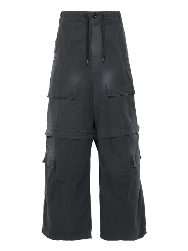 Balenciaga Washed-out Large Cargo Pants - Blue-gray