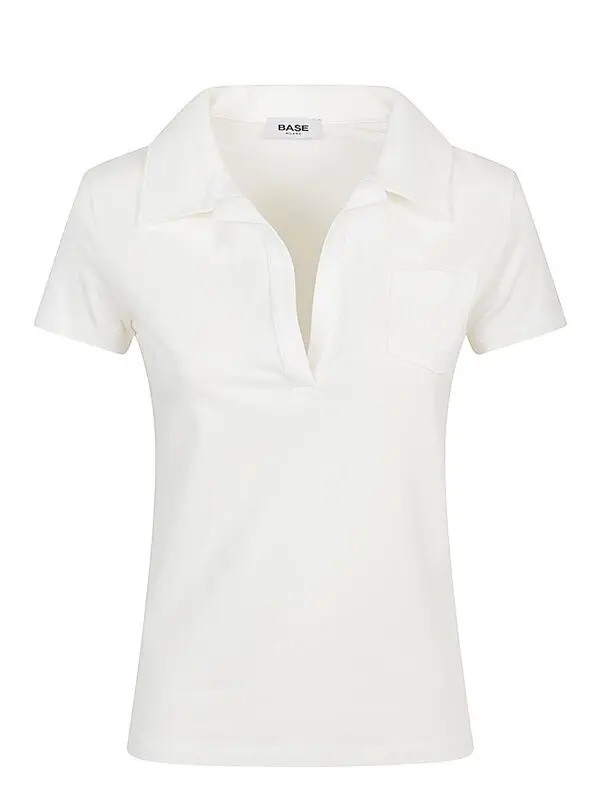 BASERANGE Short-sleeved Polo Shirt - White