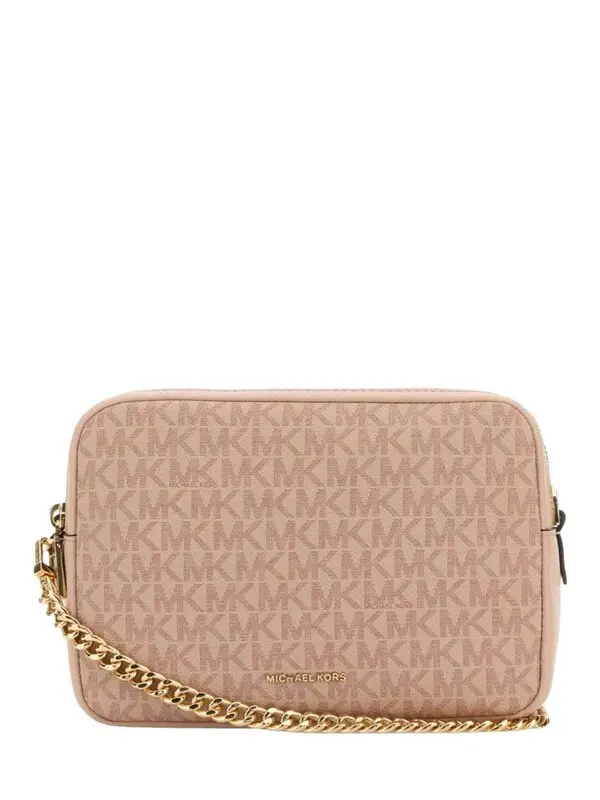 Michael Kors Bryant Medium Signature Logo Camera Crossbody Bag - Nude