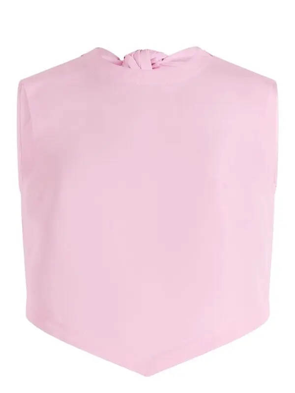 PATOU Faille Scarf Top - Pink