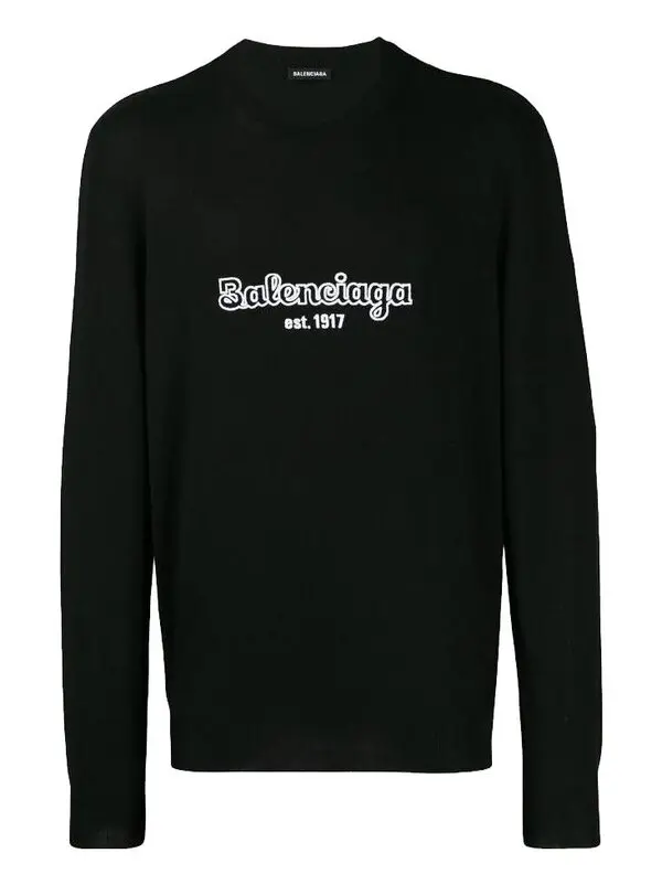 Balenciaga Est. 1917 Logo Sweater - Black/white