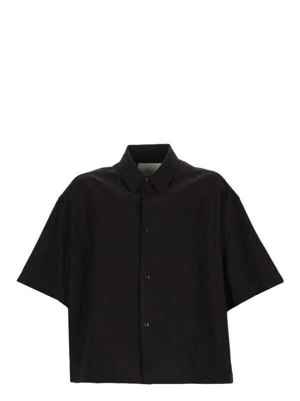 Studio Nicholson Sanko Short Sleeved Shirt - Black