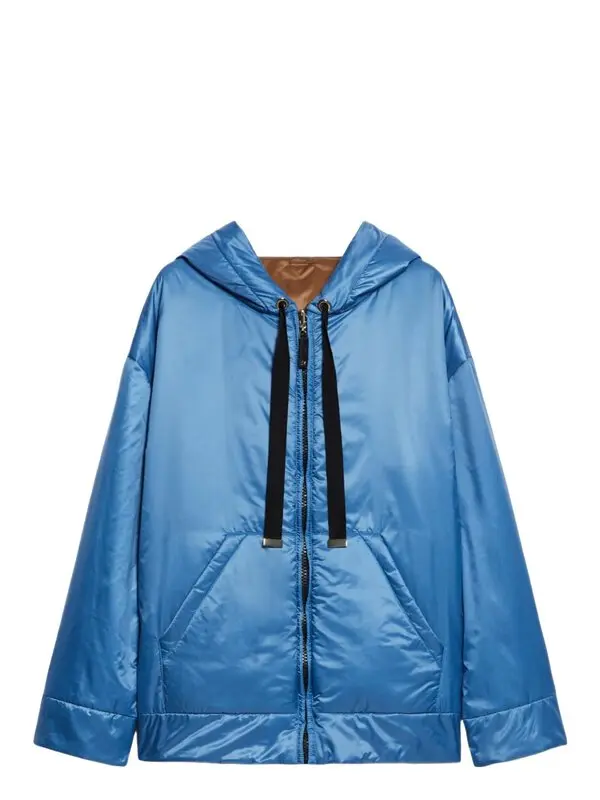 Max Mara Reversible Hooded Zip Jacket - Blue