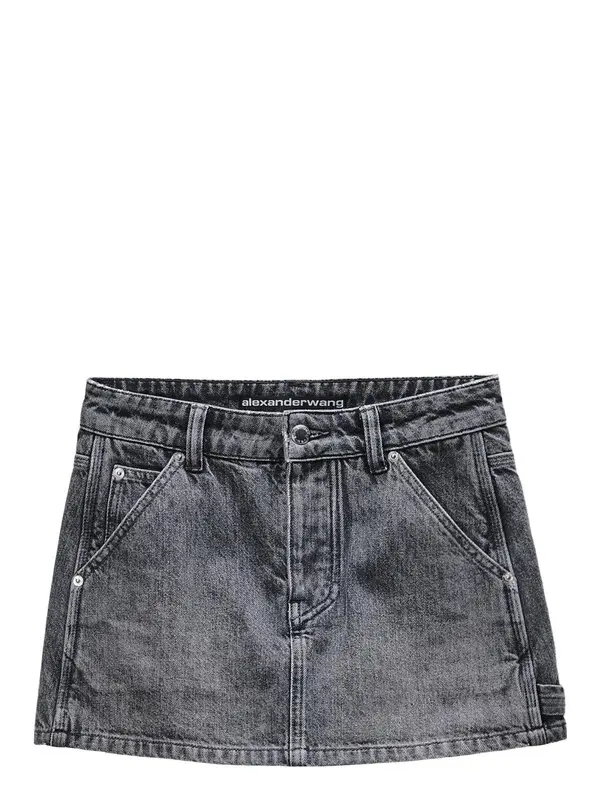 Alexander Wang High Rise Carpenter Skorts - Light Gray