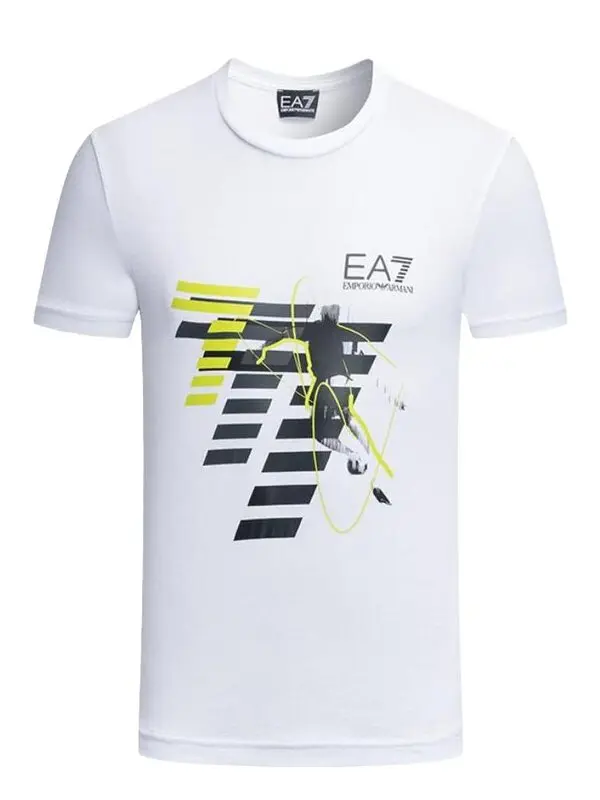 EA7 Logo Details T-shirt - White