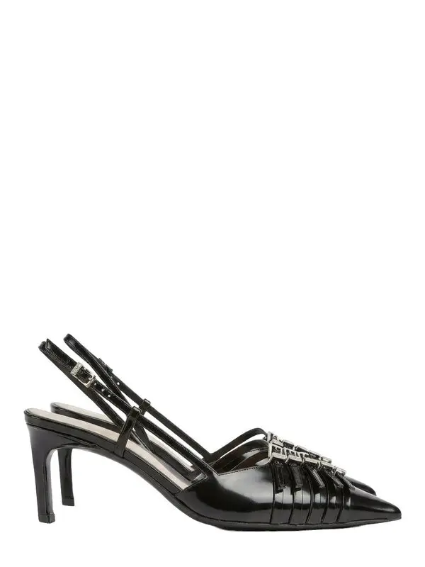 Gucci Mid Heel Slingback Pumps - Black