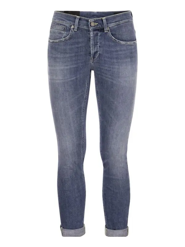 DONDUP Skinny Fit Low Rise Jeans - Gray