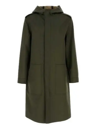 Valentino Garavani Button Detailed Long-sleeved Coat - Green