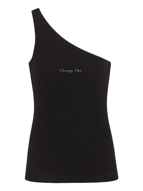 Dior Asymmetrical Tank Top - Black