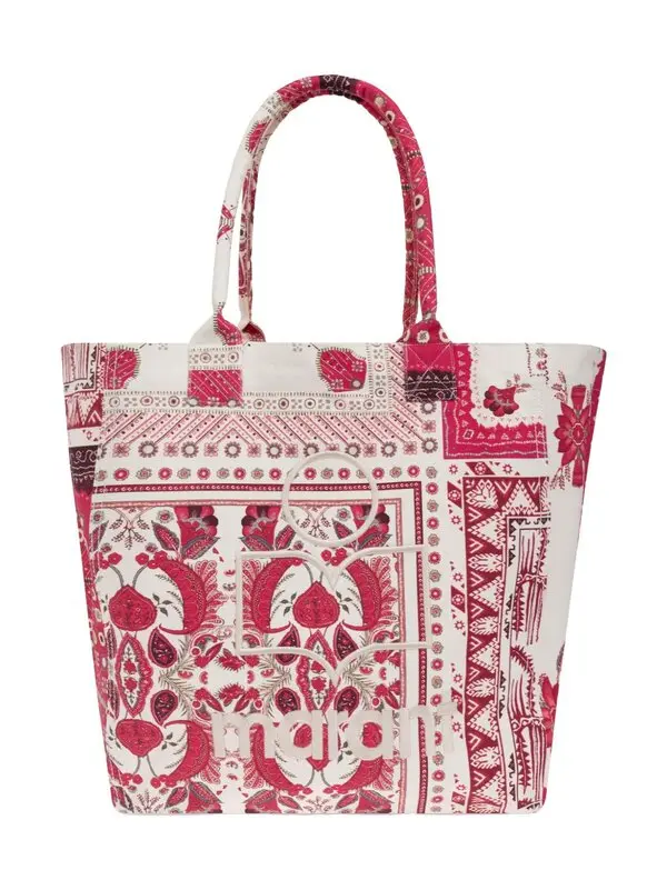 Isabel Marant Étoile Yenky Logo Embroidered Shopping Bag - Red