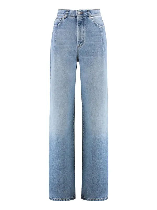 Dolce & Gabbana 5-pocket Wide Leg Jeans - Blue