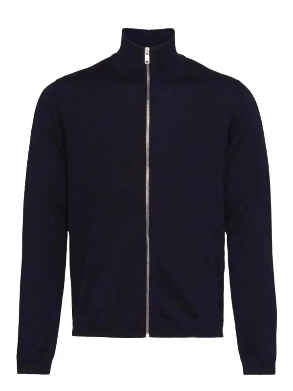 Prada Wool Zip-up Cardigan - Blue