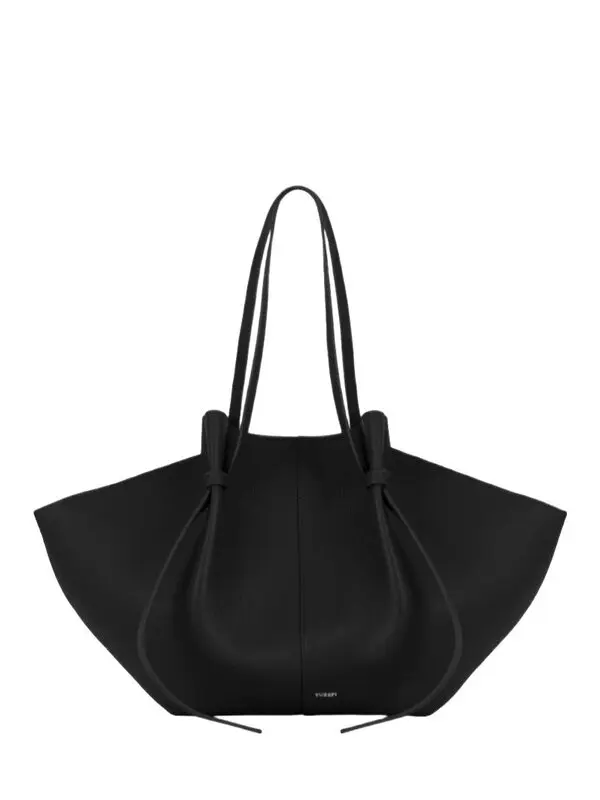 Yuzefi Large Mochi Pebble Grained Leather Tote - Black