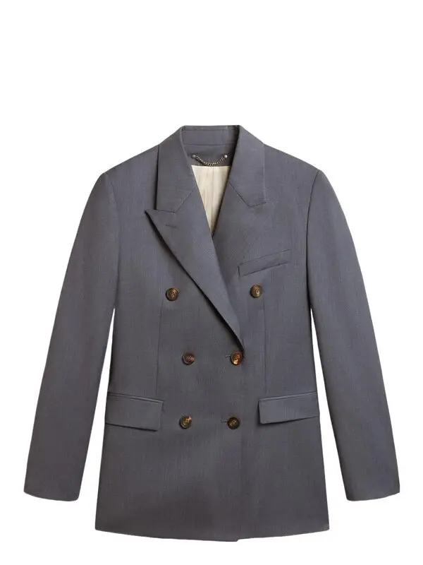 GOLDEN GOOSE Double Breasted Tailored Blazer - Black