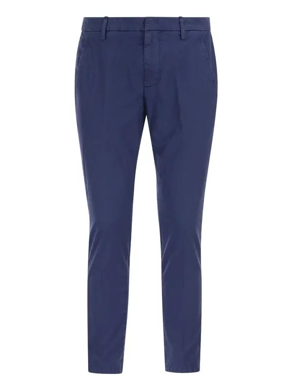 DONDUP Alfredo Slim Fit Ankle Length Pants - Blue