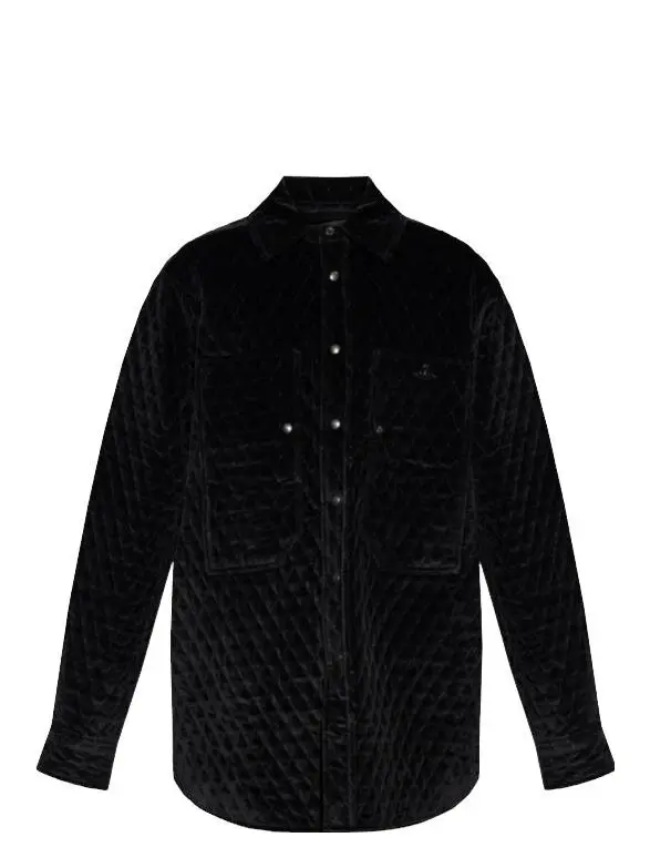 VIVIENNE WESTWOOD Quilted Velvet Jacket - Black