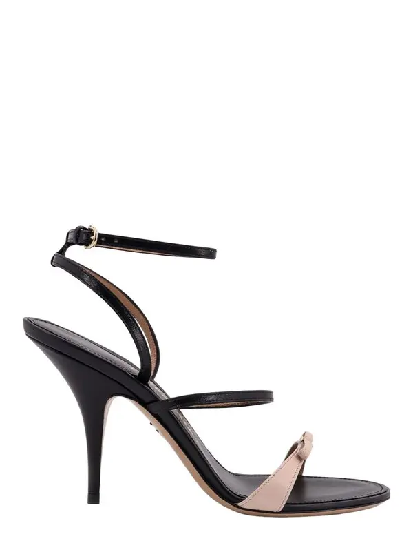 FERRAGAMO Bow Detailed Ankle Strap Sandals - Black