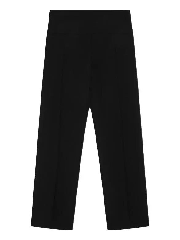 Alaïa Side Zipper Casual Pants With Front Folds - Black