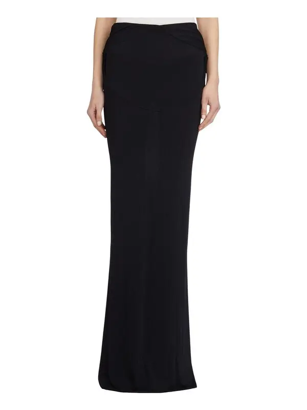 Rick Owens Twisted Maxi Skirt - Black