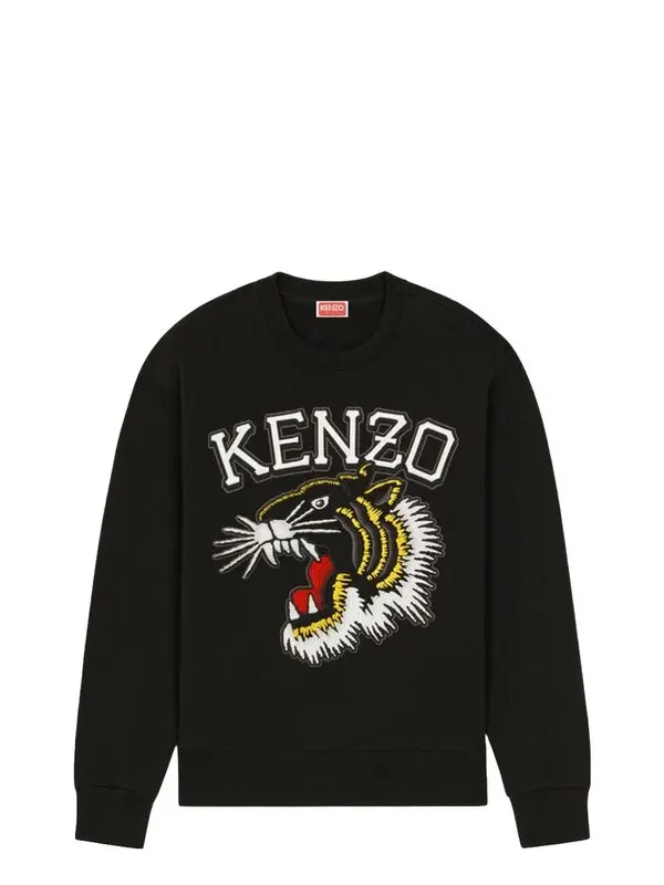 Kenzo Varsity Jungle Tiger Crewneck Sweatshirt - Black