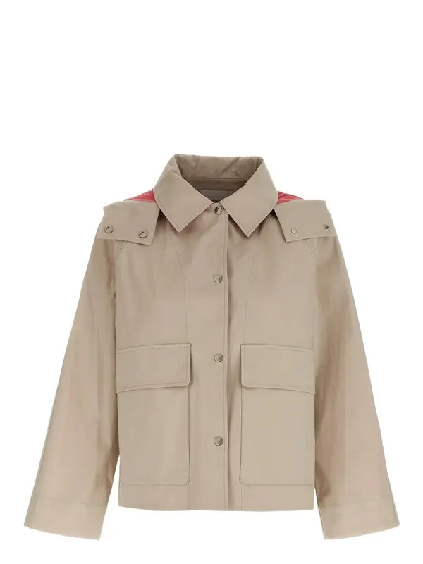YVES SALOMON Hooded Utility Jacket - Beige