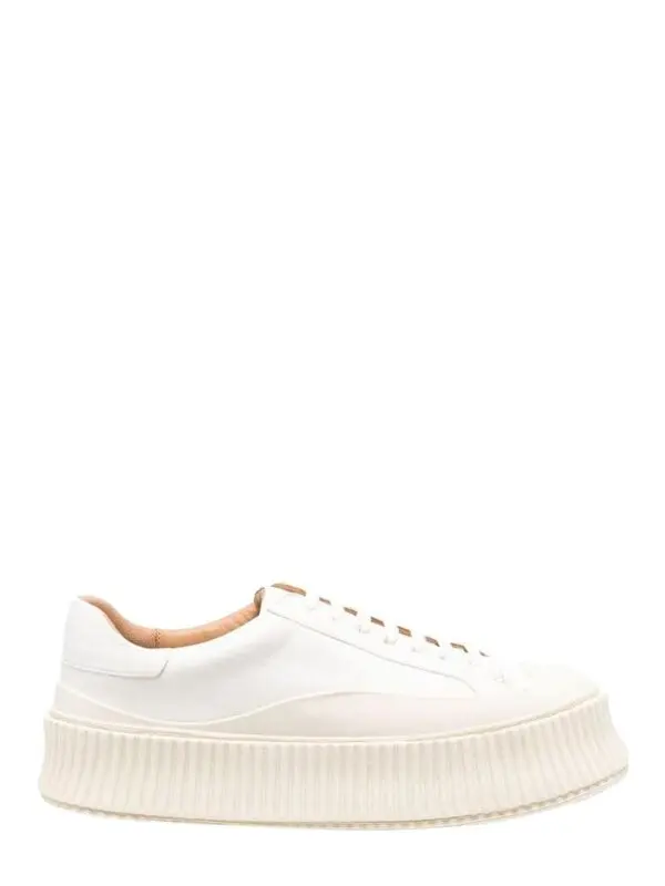 JIL SANDER Round Toe Low-top Sneakers - White