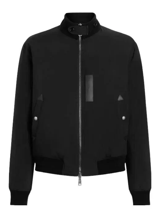 Dolce & Gabbana Leather-trimmed Bomber Jacket - Black
