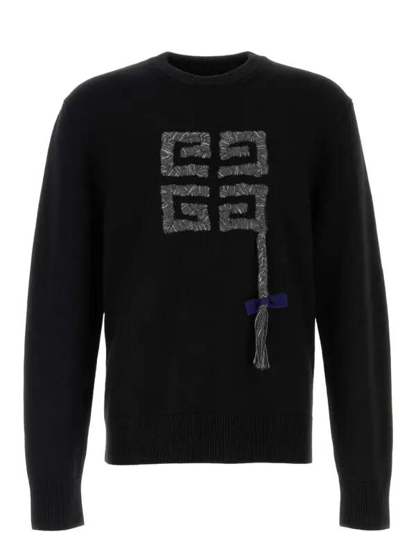 Givenchy 4g Braid Knitted Jumper - Black