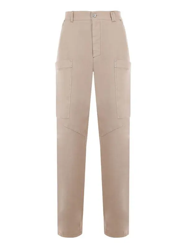 Palm Angels Mid-rise Wide-leg Cargo Pants - Nude