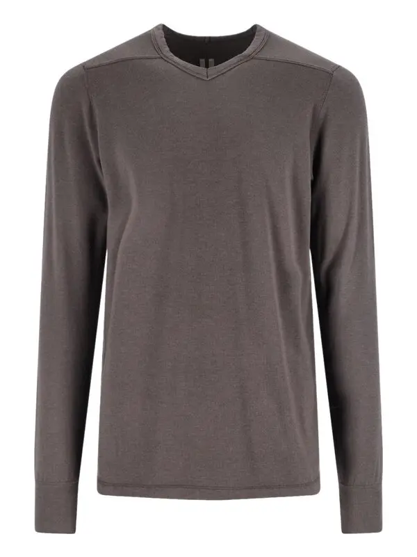 Rick Owens Long-sleeved V-neck Jumper - Black