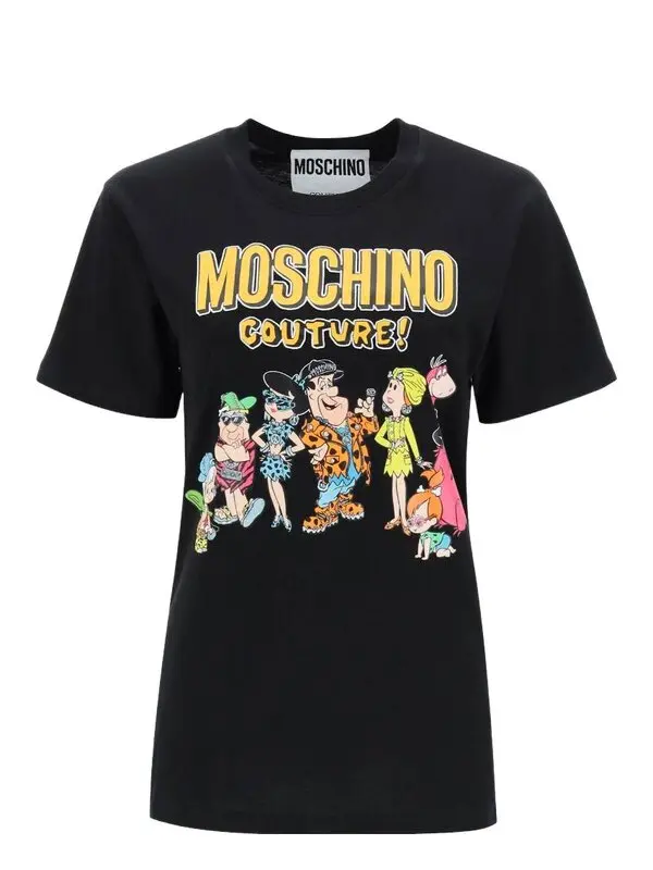 Moschino X The Flintstones Graphic Print T-shirt - Black