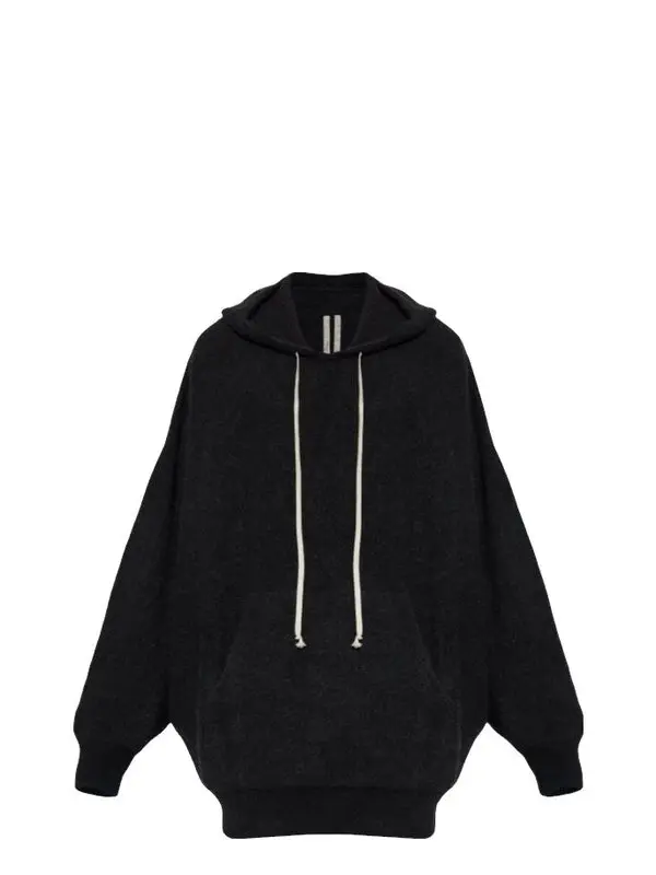 Rick Owens Drawstring Hooded Pullover - Black