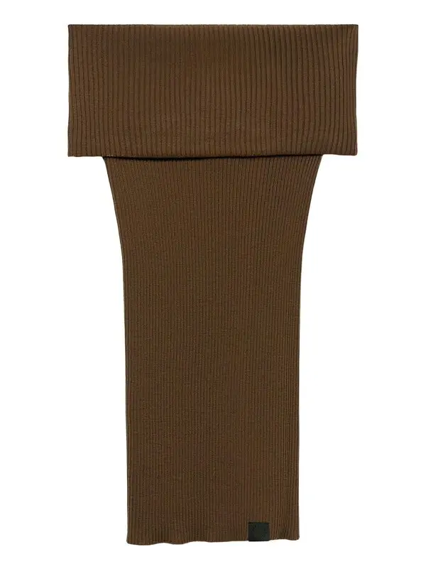 Stella McCartney Off-the-shoulder Ribbed Top - Olive