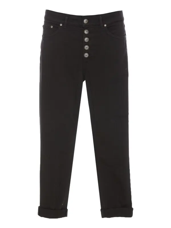 DONDUP Buttoned Trousers - Black